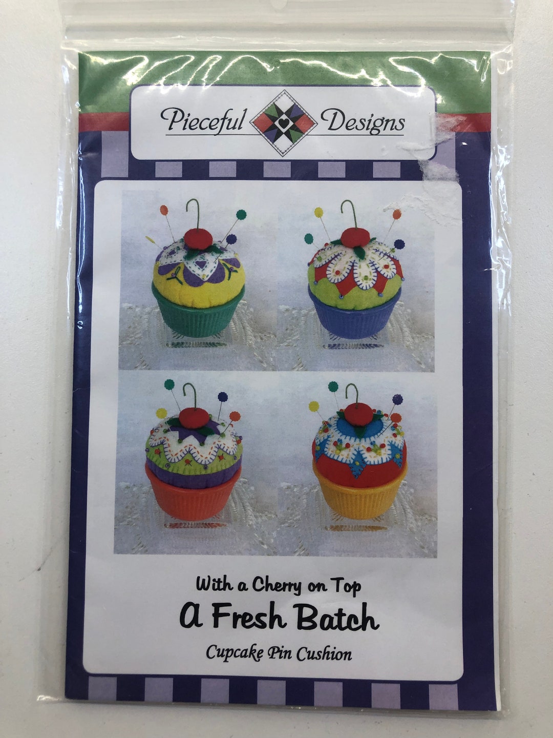 Pieceful Designs With a Cherry on Top a Fresh Batch Cupcake Pin Cushion ...