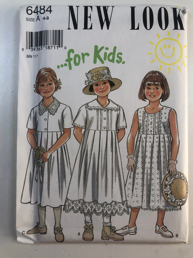 New Look 6484 Sewing Pattern Six Sizes in One Dresses for Kids - Etsy