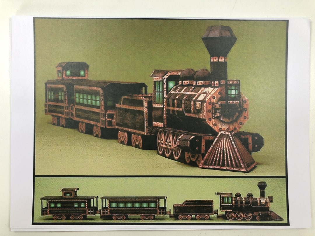 Vintage Train Paper Model - Etsy