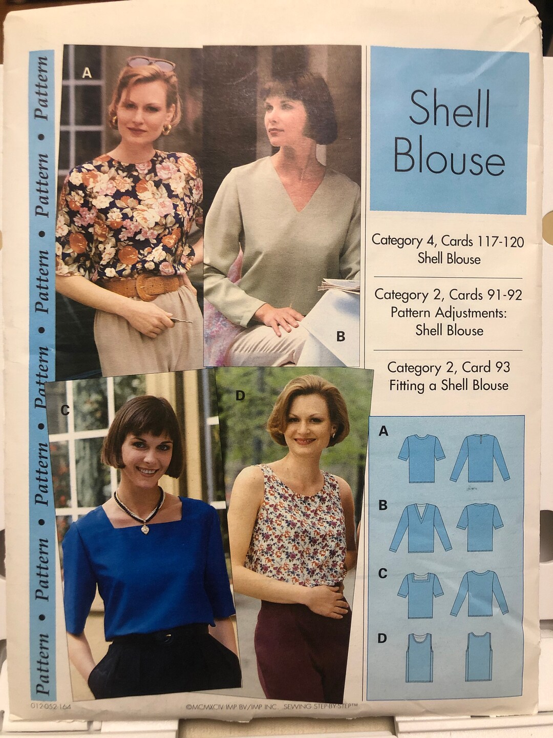 Shell Blouse Sewing Pattern Sewing Step by Step 012-052-164, Size 14-12 ...