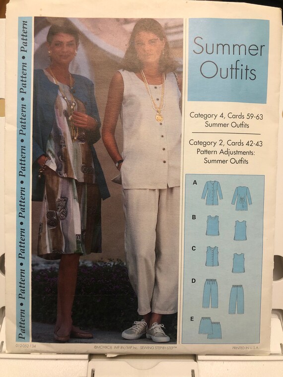 Summer Outfits Sewing Pattern Sewing Step by Step 012-052-134 | Etsy