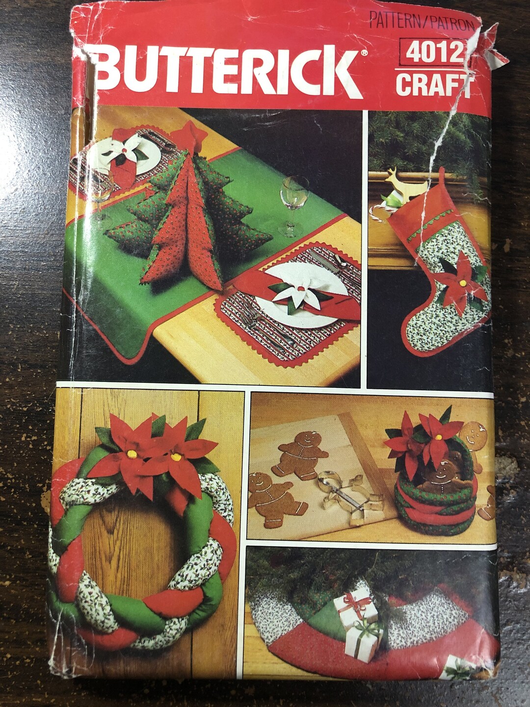 Butterick 4012 Christmas Accessory Sewing Pattern: Tree Skirt, Wreath ...