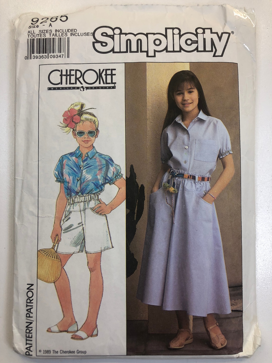 Simplicity 9265 Sewing Pattern Uncut Girls Shirt and Pull-on Skirt and ...