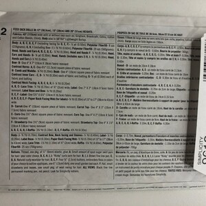 Simplicity 9612 Sewing Pattern Simplicity 9612 Feed Sack Dolls 15" & 20 ...