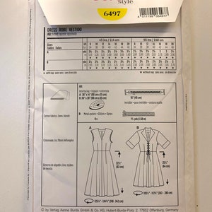 Burda 6497 Uncut Burda Sewing Pattern 6497 Shirt Dress Lace up Bodice ...