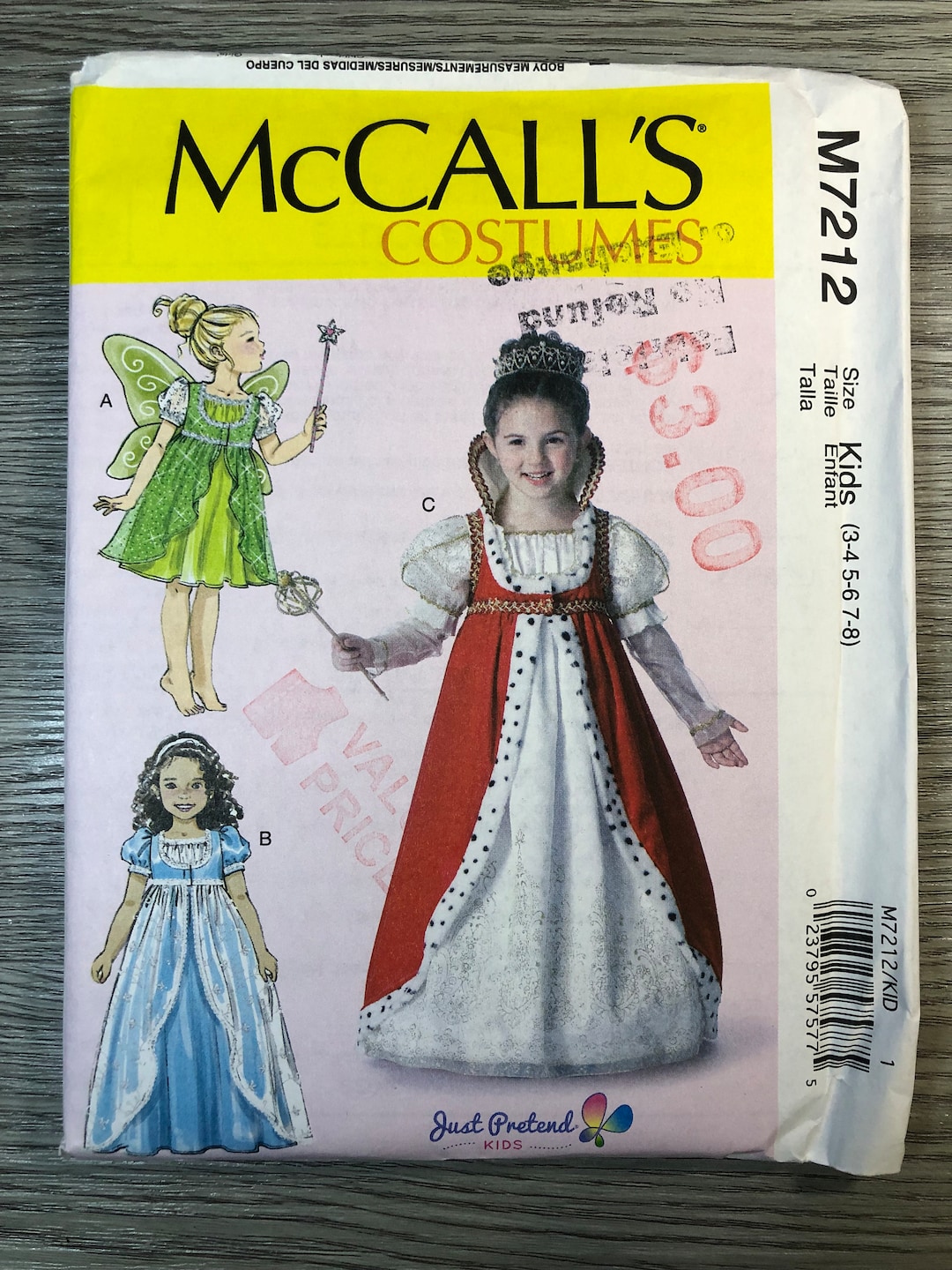 Mccall's M7212 Children's, Girls' Costumes / Mccall's 2340 Childs ...