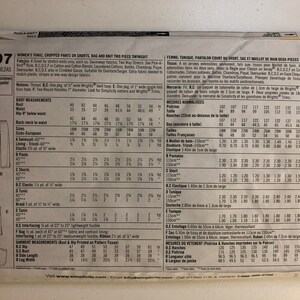 Simplicity Pattern 4607 Sewing Pattern Uncut Women's Tunic, Cropped ...