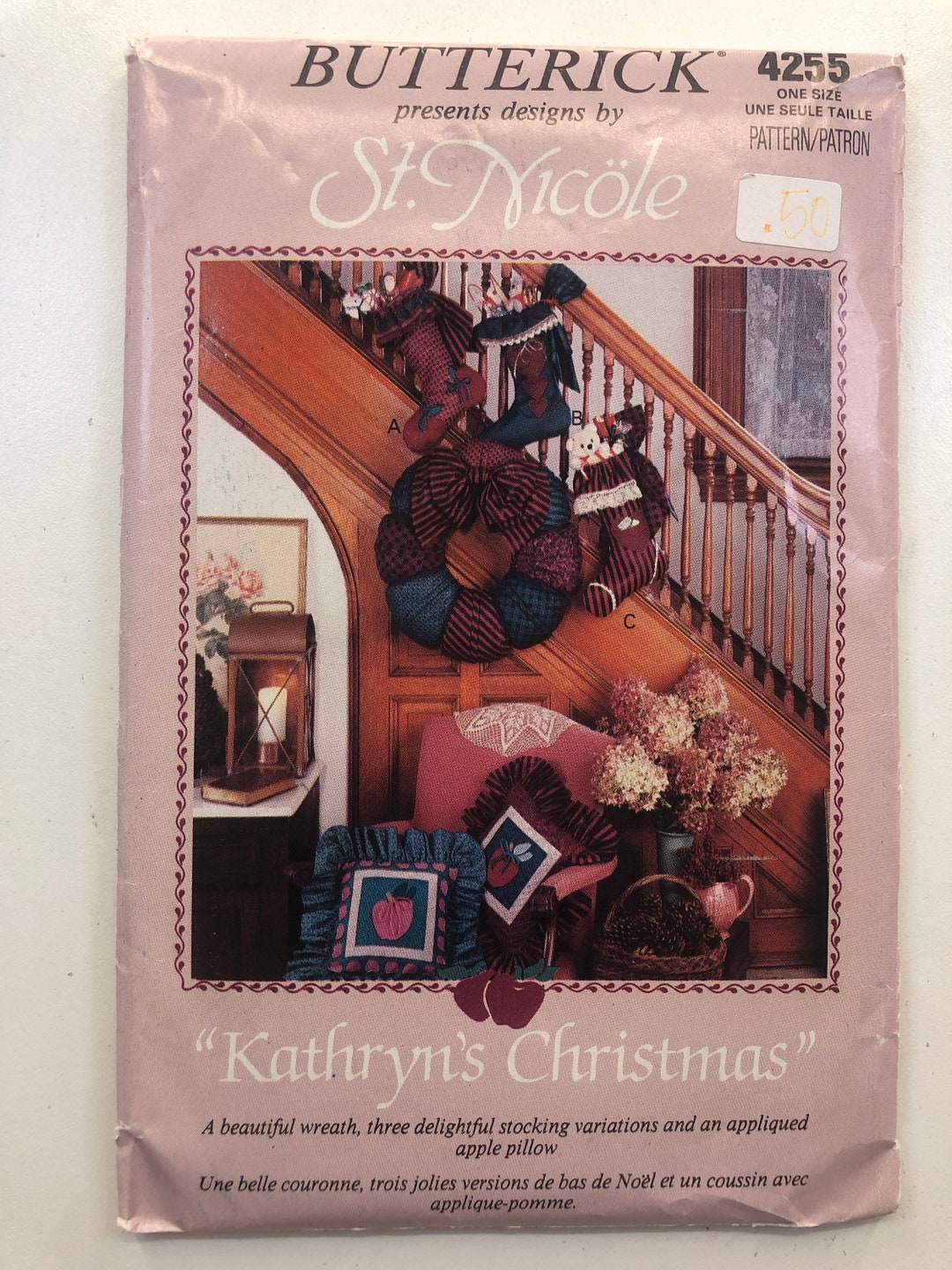 Butterick 4255 Craft Sewing Pattern Designs Christmas Wreath, Three ...