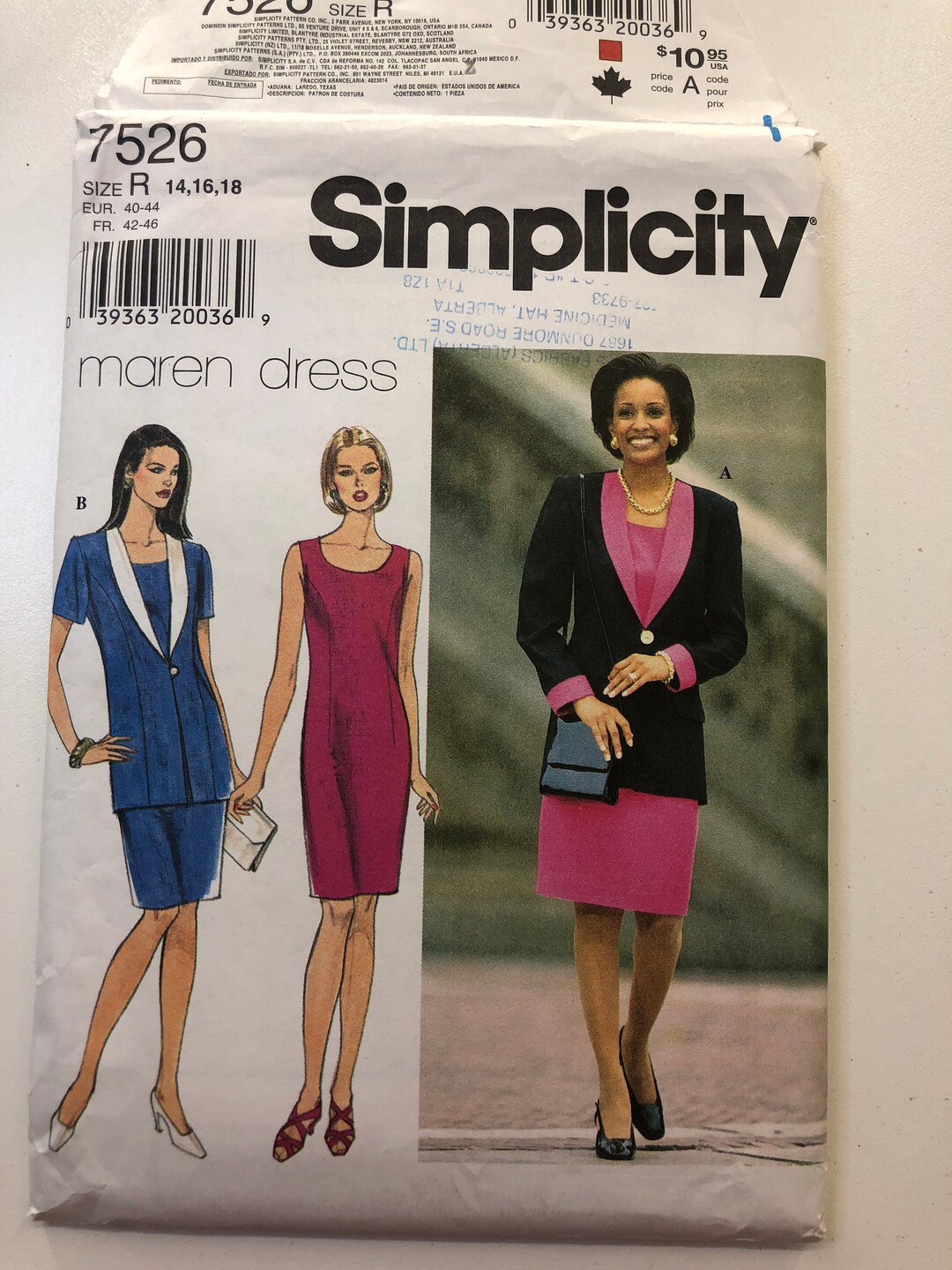 Simplicity Pattern 7526 Sleeveless Sheath Dress With Scoop Neckline and ...