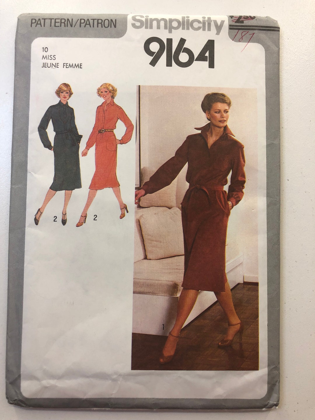 Simplicity Pattern 9164 Misses Vintage Pullover Long Sleeve Below Knee ...