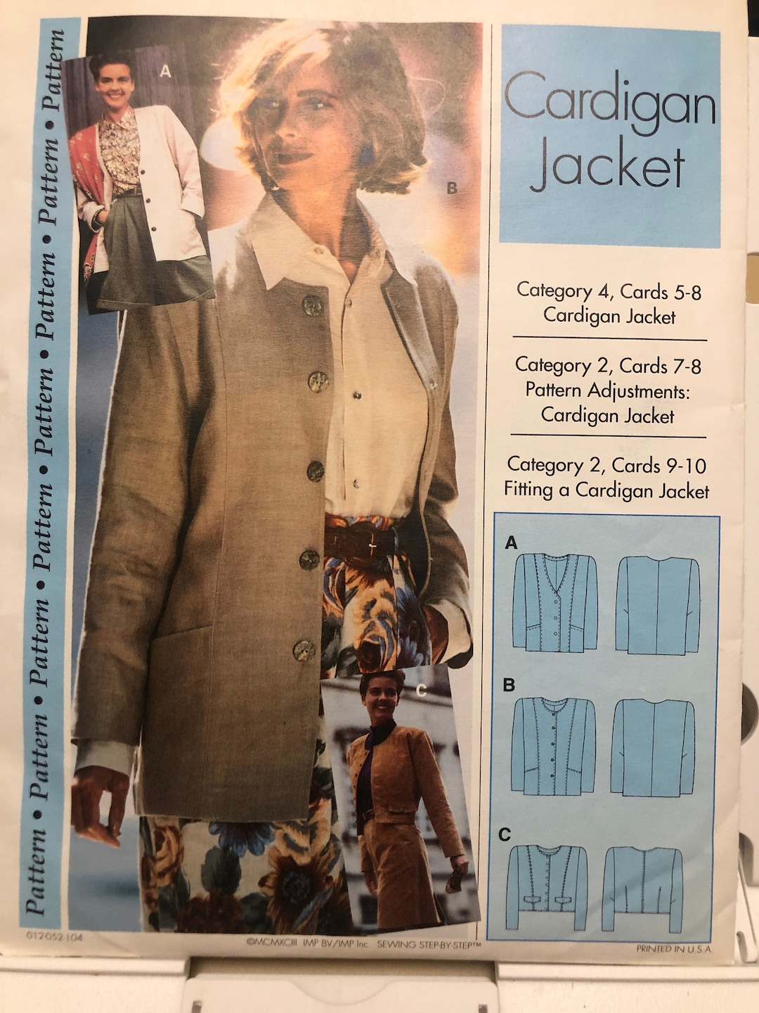 Cardigan Jacket Sewing Pattern: Step-by-step, Size 14-22 - Etsy