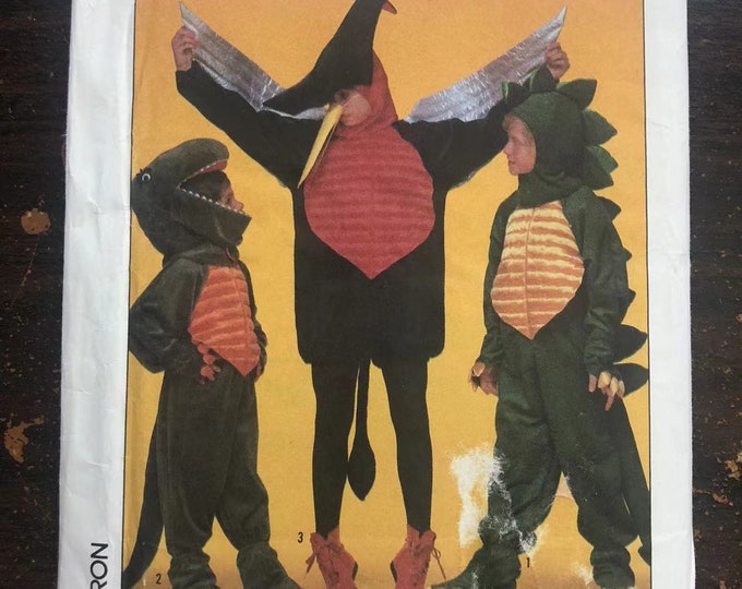 Simplicity 8332 1980s Boys Girls DINOSAUR Costume Pattern T Rex ...