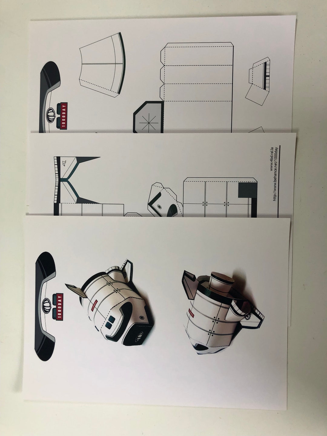 Cute Spaceship Paper Model - Etsy