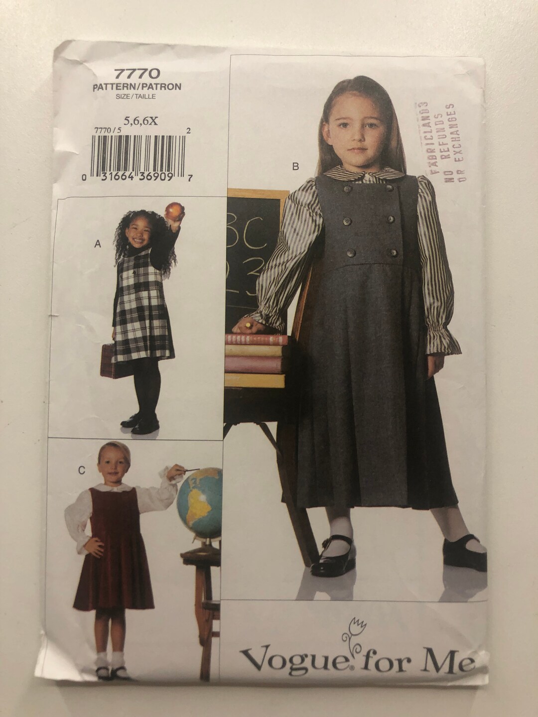 Vogue V7770 Vogue for Me Sewing Pattern -7770 - Jumper and Blouse - Etsy