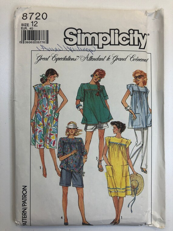 Simplicity 8720 Sewing Pattern Uncut Maternity Pattern Sewing | Etsy
