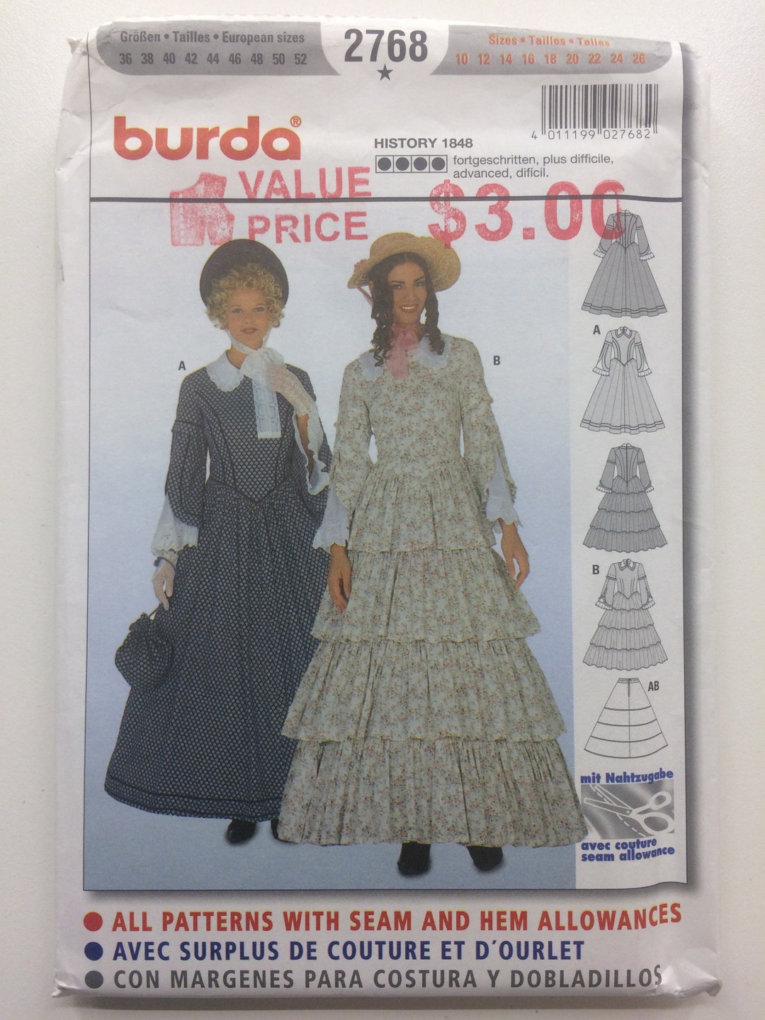 Burda Sewing Pattern 2768. Misses'/ Women's - Etsy