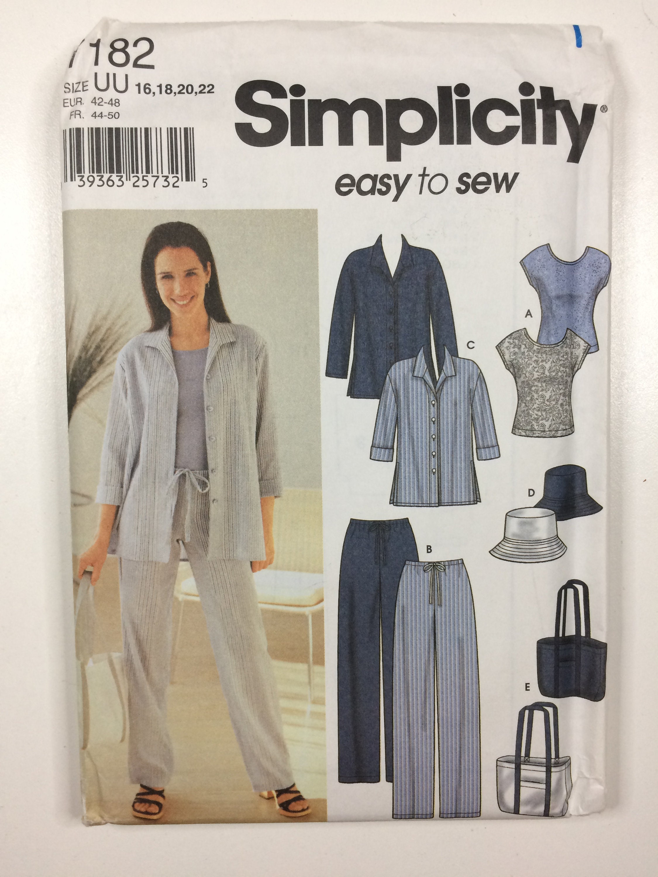 Patterns Sewing Sewing & Needlecraft Simplicity Sewing Pattern # 7182 ...