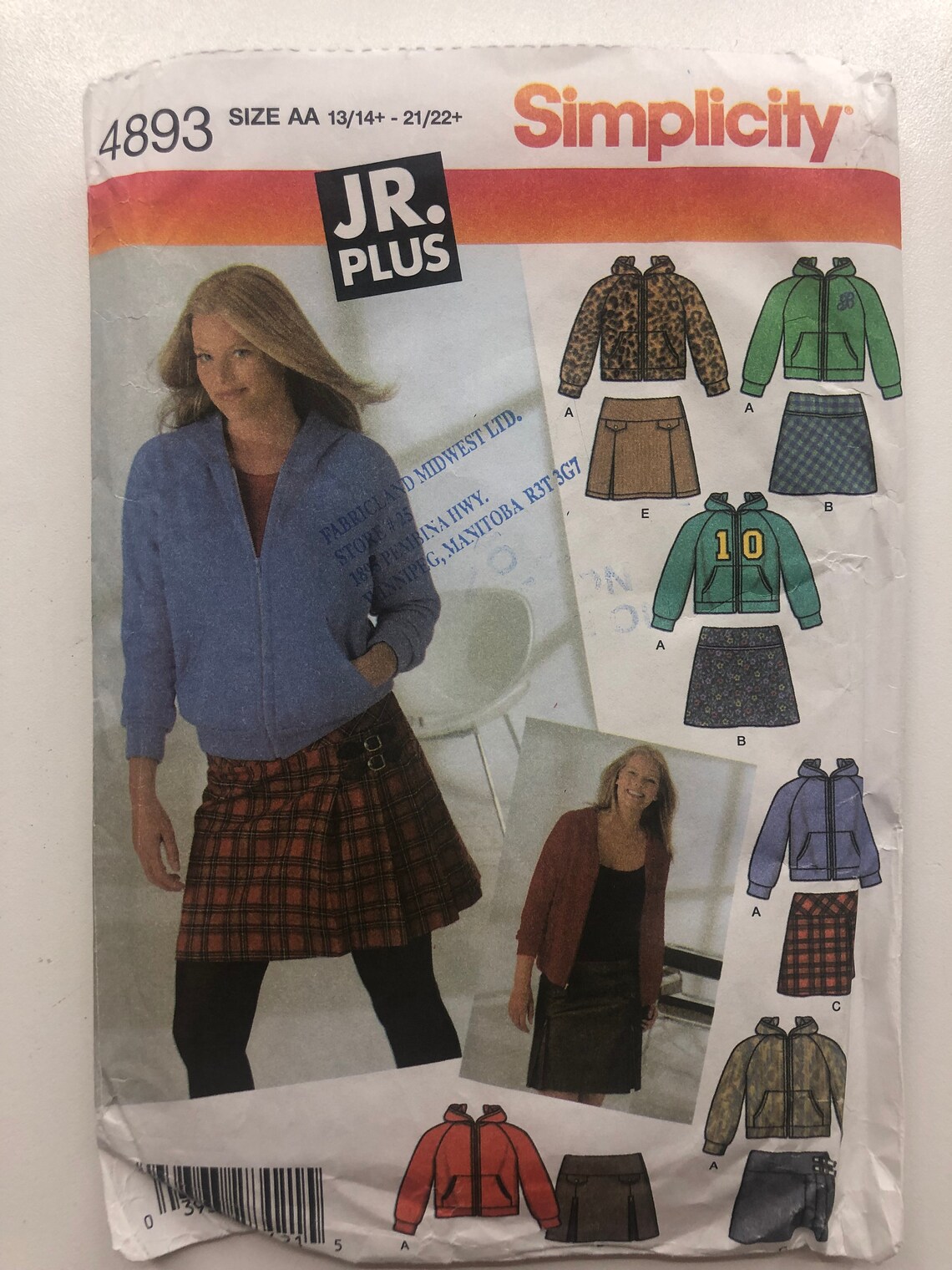 Simplicity Sewing Pattern: Hoodie, Jacket & Skirt (uncut) - Etsy