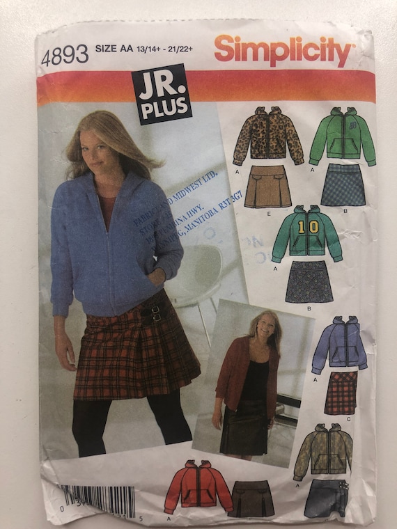 Simplicity Pattern 4893 Sewing Pattern Sweat Shirt Hoodie | Etsy