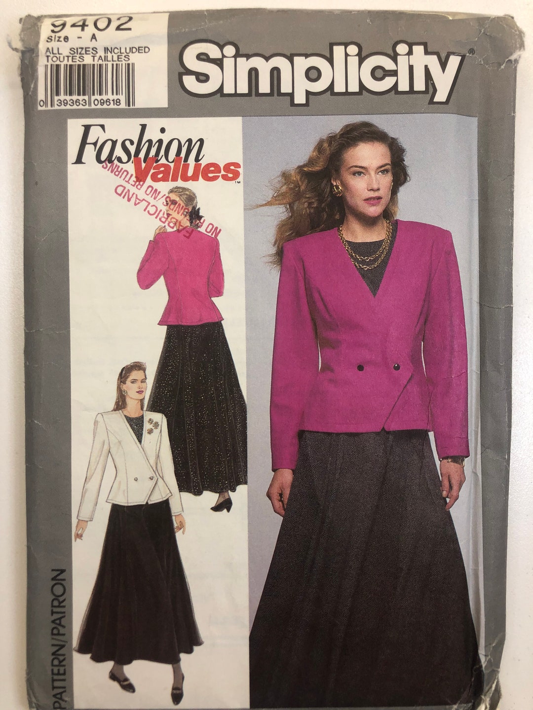 Simplicity 9402 Sewing Pattern , Simplicity 9747, Simplicity 9347 ...