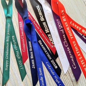 School Graduation Printed Personalized Ribbons All Colors 3/8 & 5/8 ...