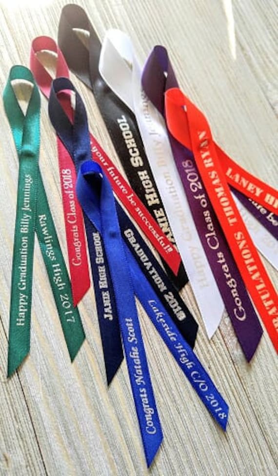 School Graduation Printed Personalized Ribbons All Colors - Etsy