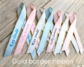 Baby Shower Personalized Printed Ribbons 3/8 Inches Wide - Etsy
