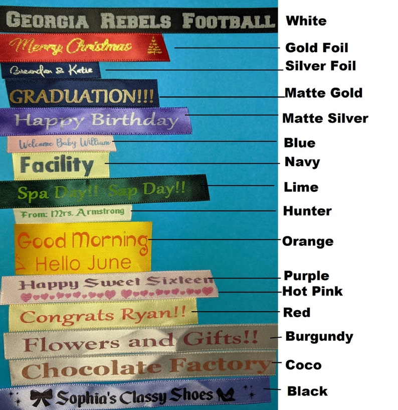 School Graduation Printed Personalized Ribbons All Colors - Etsy