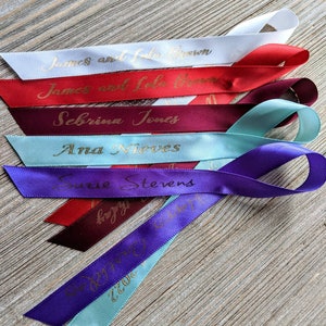 5/8" Printed Personalized Ribbons All Colors Custom Print Ribbons for ...