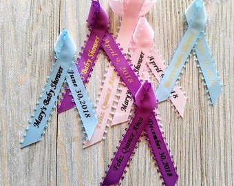Baby Shower Personalized Printed Ribbons 3/8 Inches Wide - Etsy