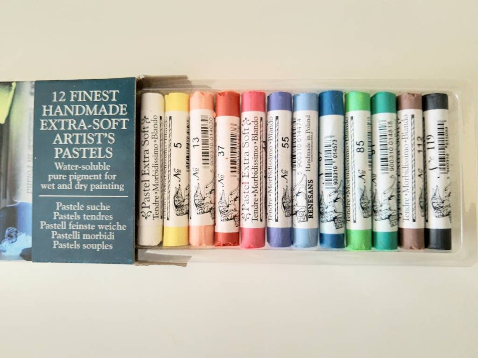 SET of 12 RENESANS soft pastels finest handmade extra soft | Etsy