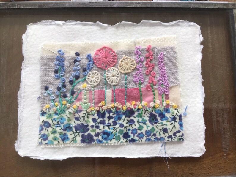Miniature Hand Embroidered Collage Floral Garden Picture - Etsy