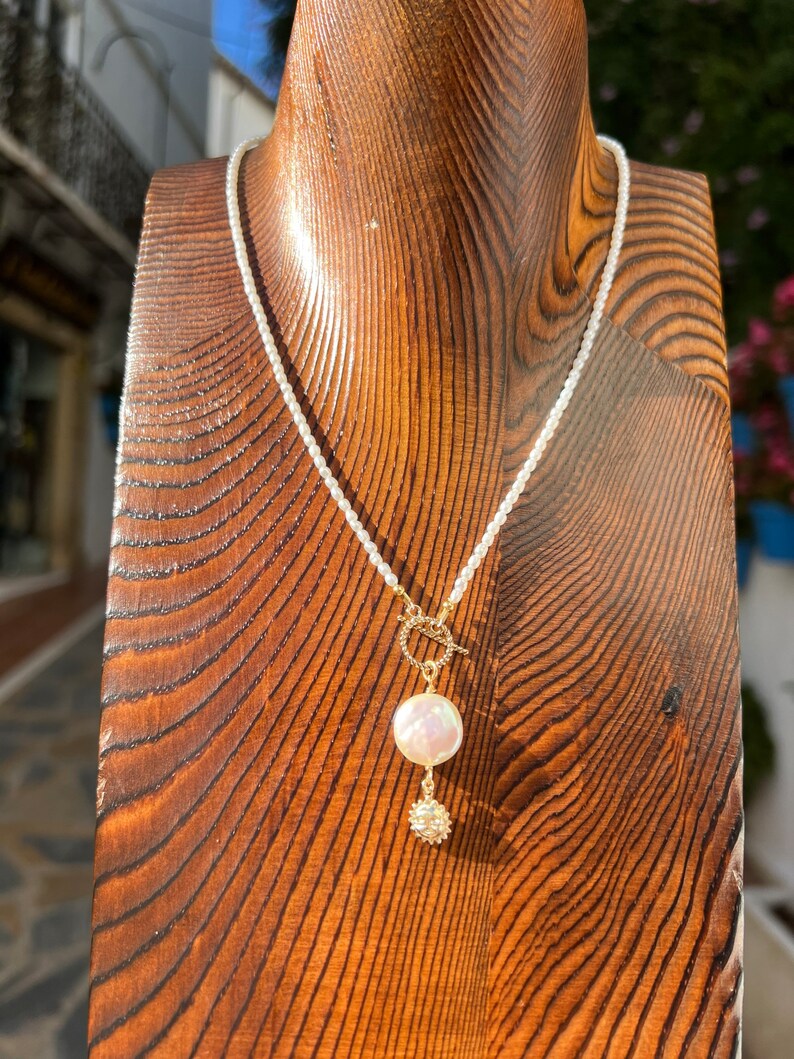 Pearl Necklace sol Y Luna Tiny Fresh Water Pearl Necklace - Etsy