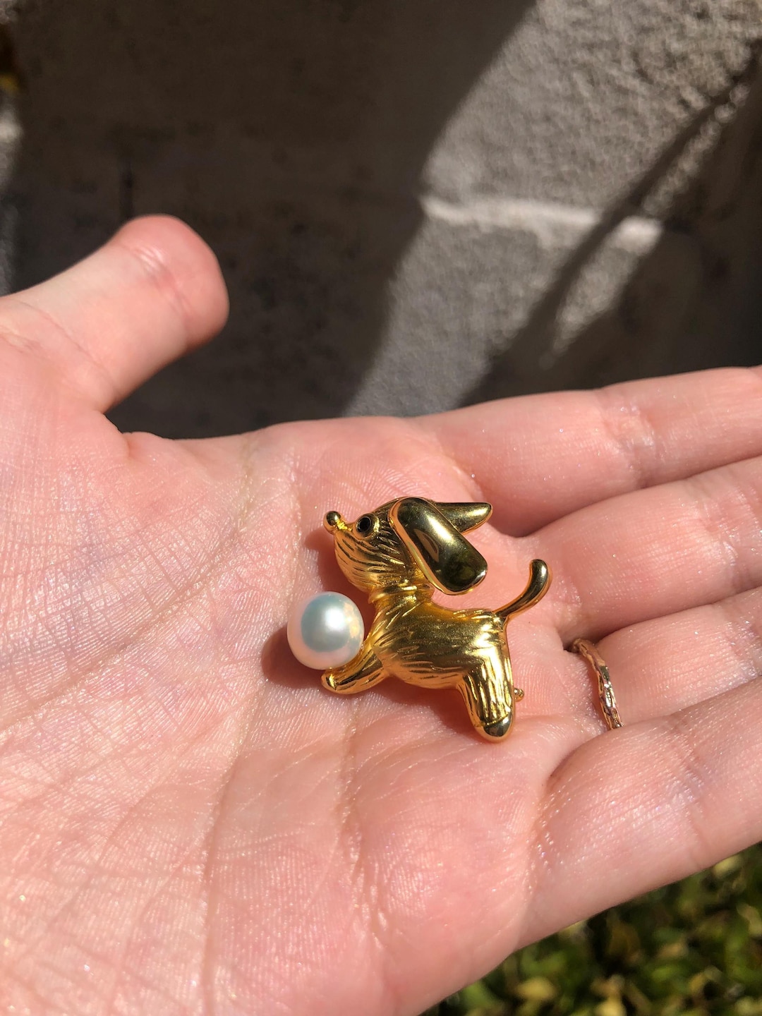 Dog With Pearl Brooch, Dog Jewelry, Pins and Broovhes, Cute Jewelry ...