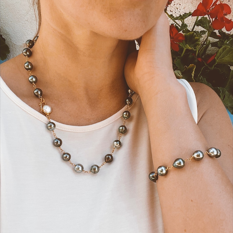 Tahitian Pearl Necklace - Etsy