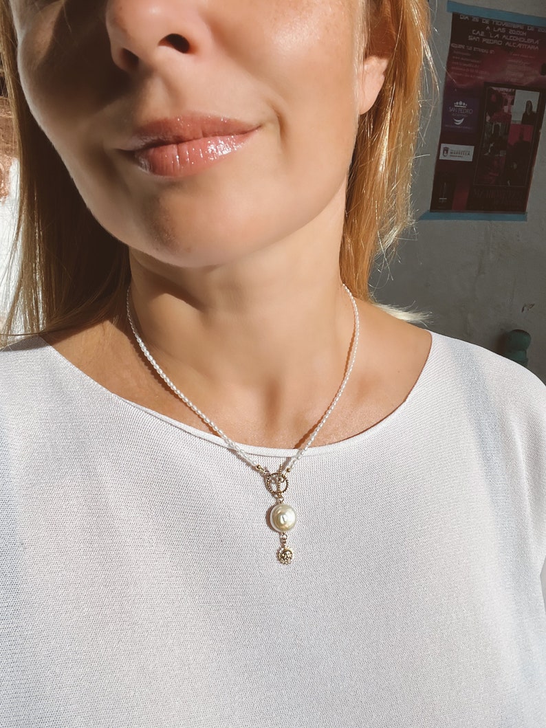 Pearl Necklace sol Y Luna Tiny Fresh Water Pearl Necklace - Etsy