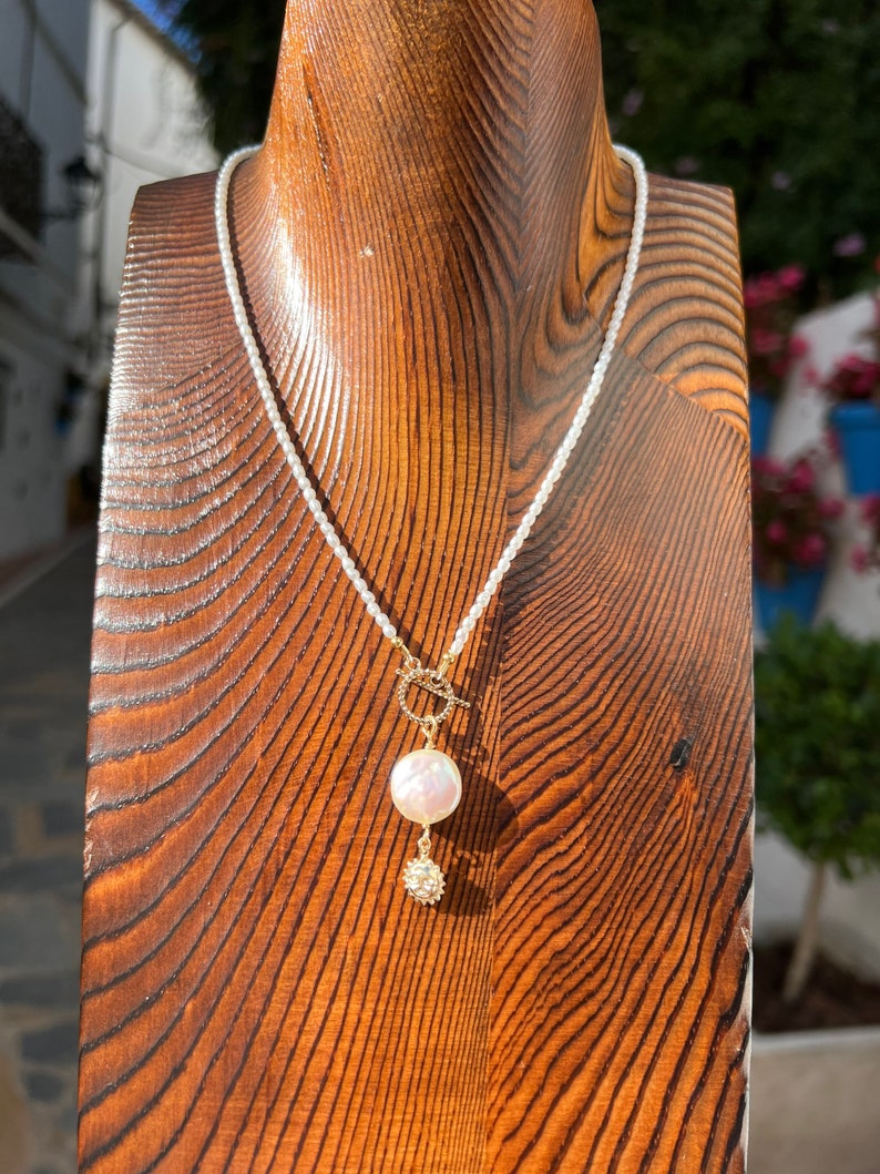 Pearl Necklace sol Y Luna Tiny Fresh Water Pearl Necklace - Etsy