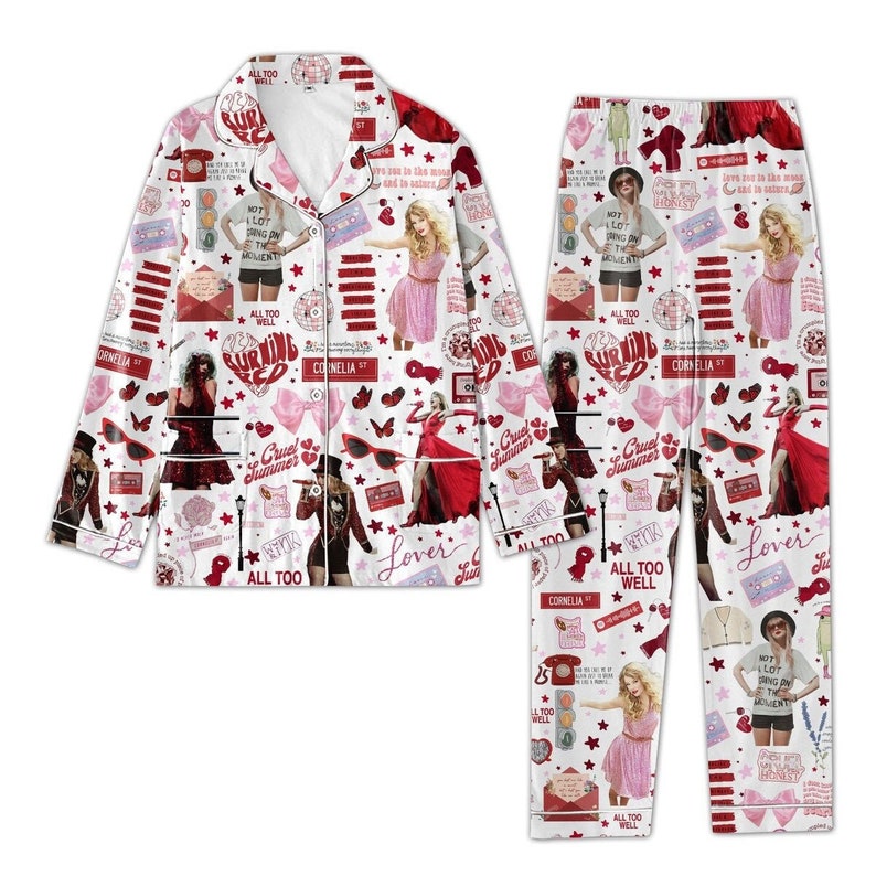 Taylor Swift All Hit Album Eras Tour Pajamas Set Taylor Eras - Etsy