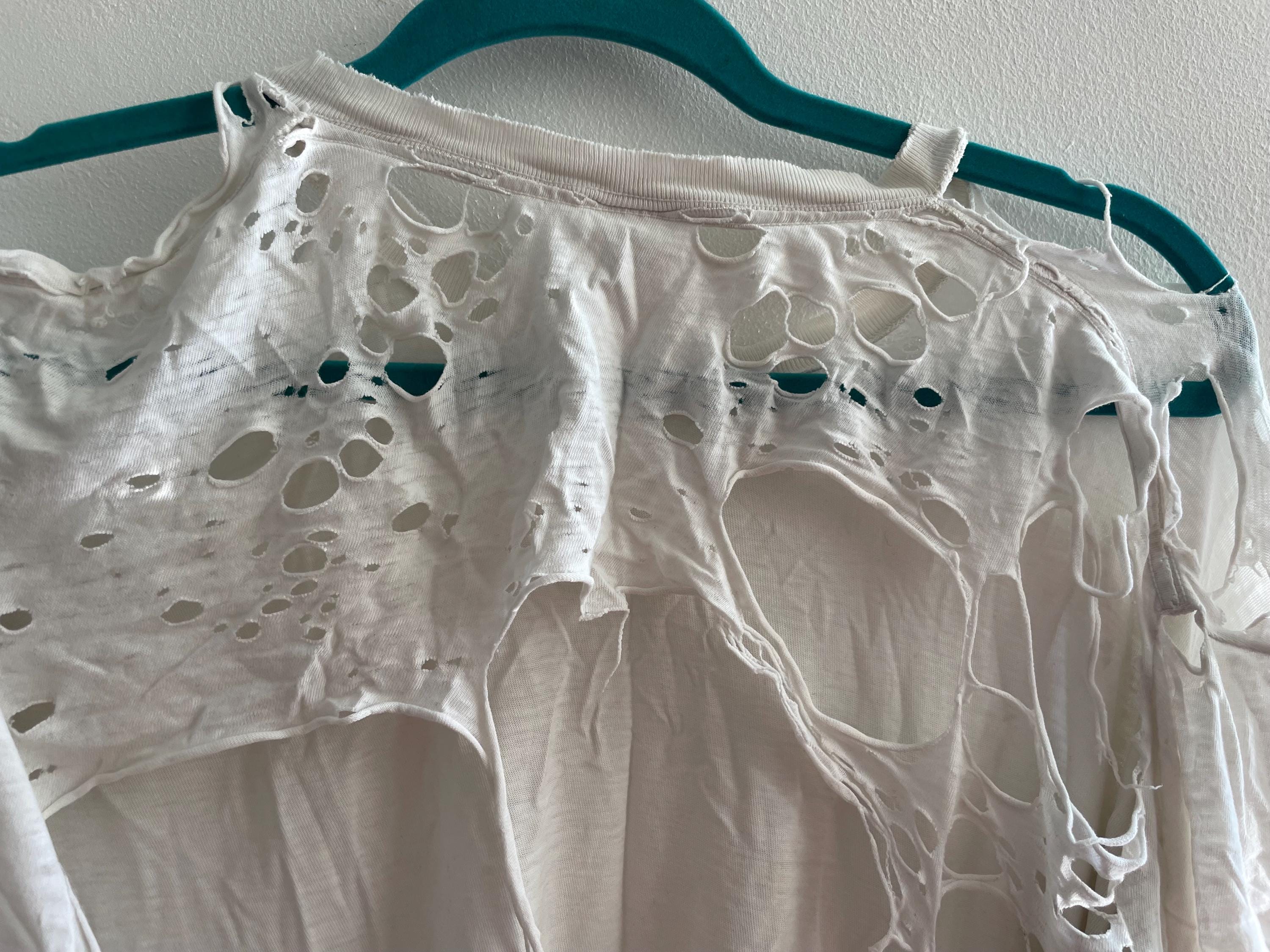Vintage Plain White Threadbare Thrashed T-shirt - Etsy