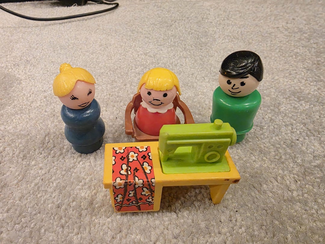 Fisher Price Little People Sewing Table Mom Girl Dad Chair - Etsy