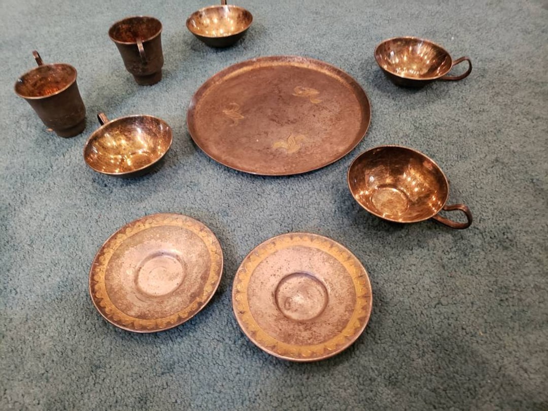 Silver Plated Hommet Tea Cups Shot Jiggers Saucers Plate - Etsy