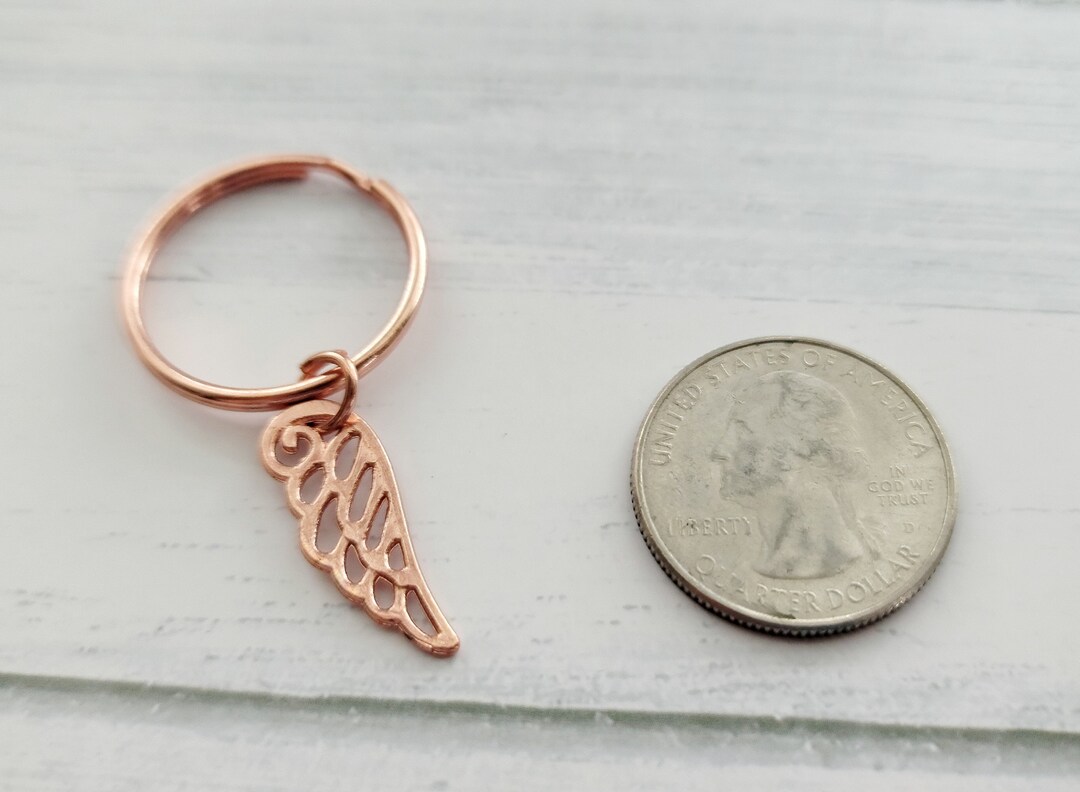 Rose Gold Tone Wing Key Chain - Etsy