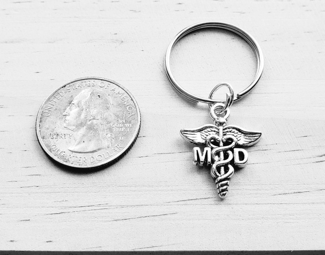 MD Keychain - MD Key Chain - MD Gift - Medical Doctor Keychain - Doctor ...