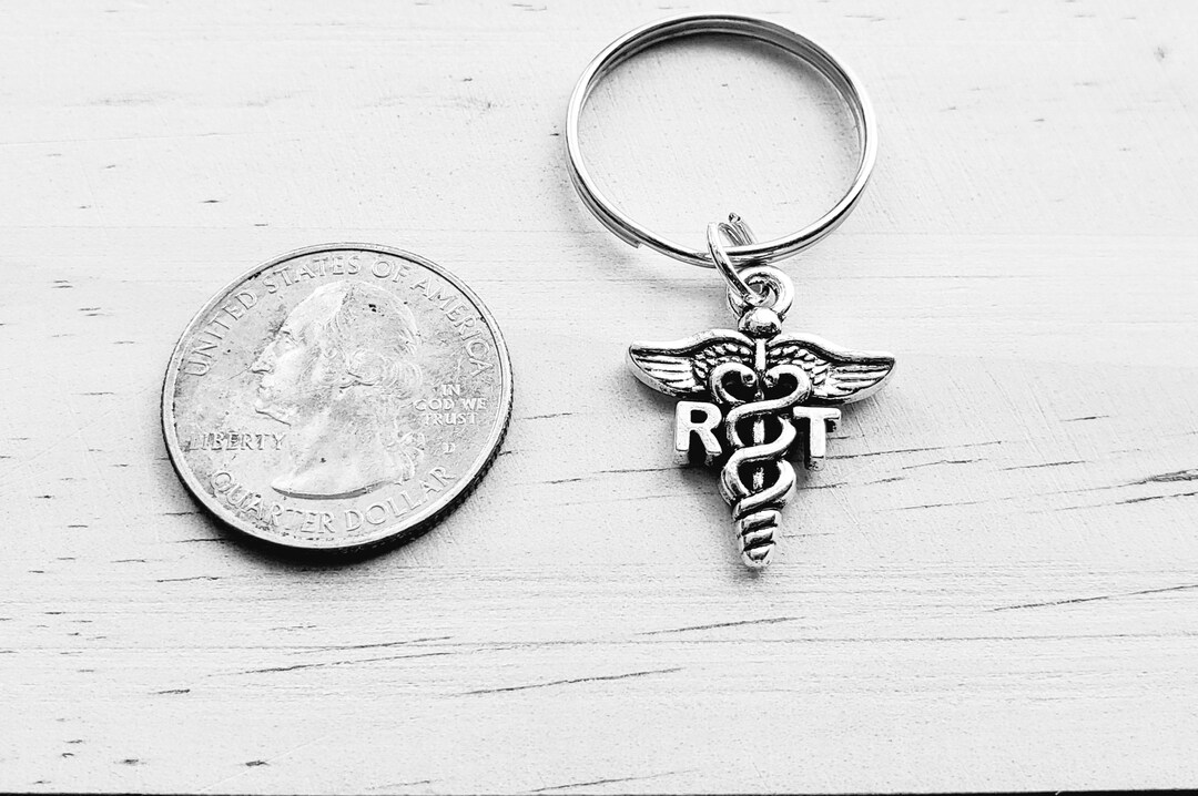 RT Keychain - RT Key Chain - RT Gift - Respiratory Therapist Key Chain ...