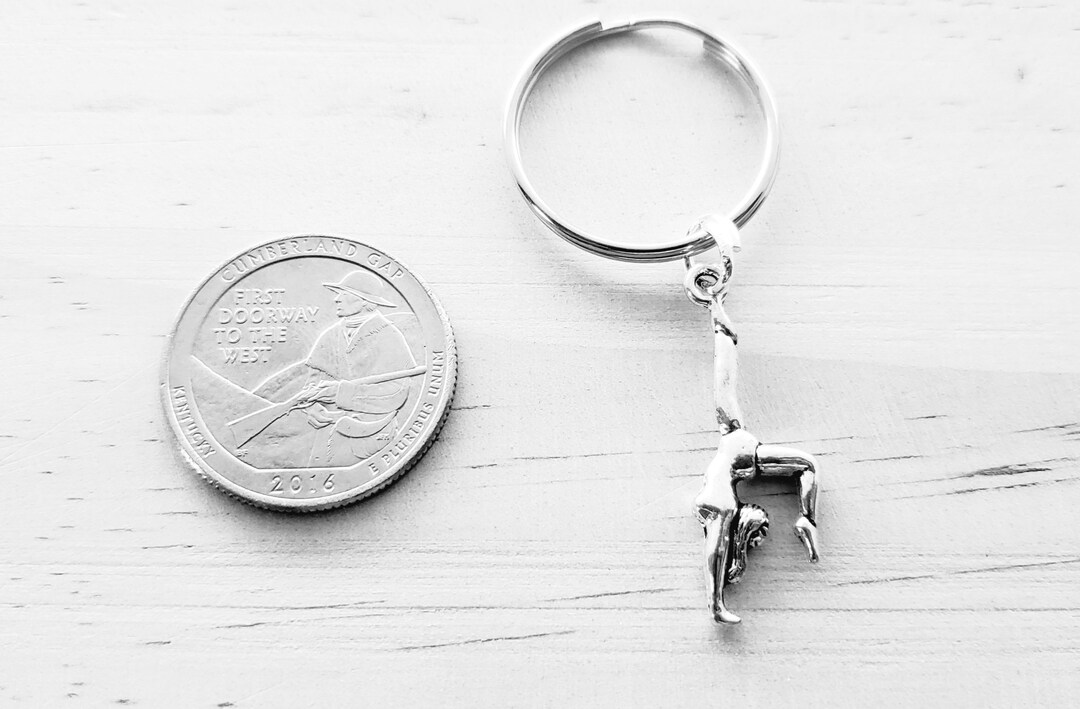 Gymnastics Keychain - Gymnastics Key Chain - Gymnastics Gift - Gymnast ...