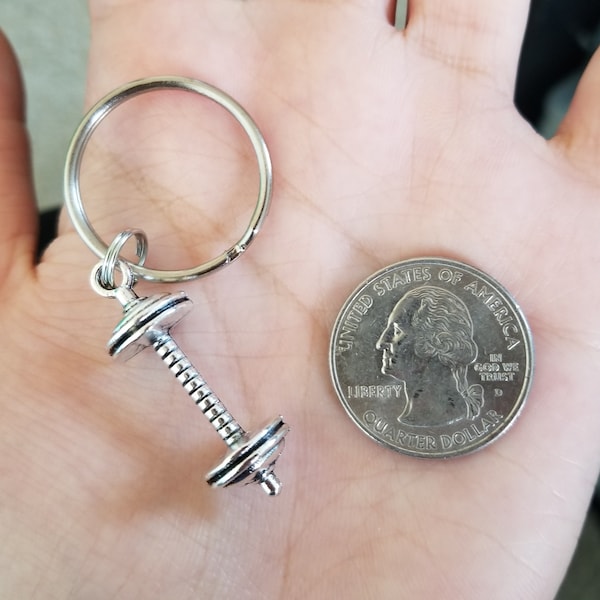 Dumbell Keychain - Etsy