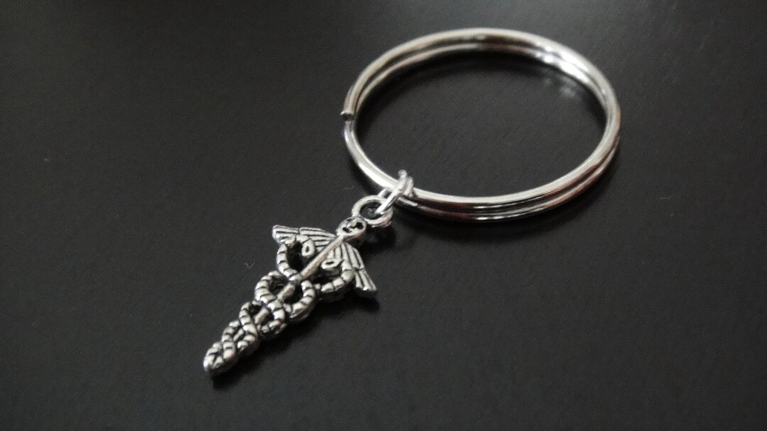 Medical Caduceus Key Chain - Etsy