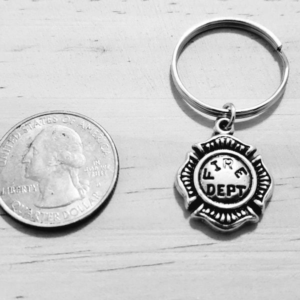 Fire Dept Keychain - Etsy