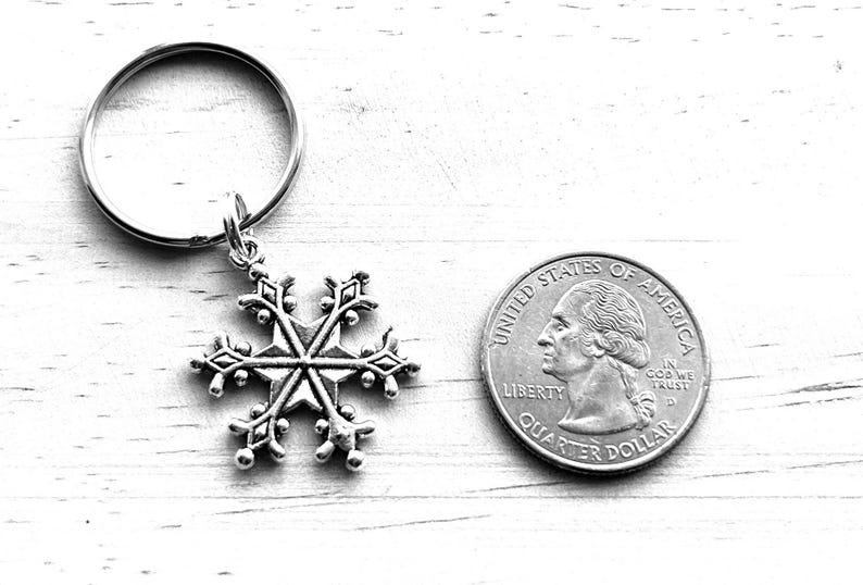 Snowflake Keychain - Snowflake Gift - Christmas Gift - Etsy