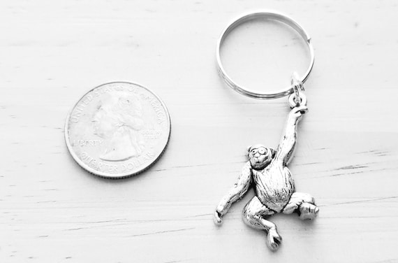 Monkey Keychain Monkey Gift Idea Monkey Gift Monkey Key | Etsy